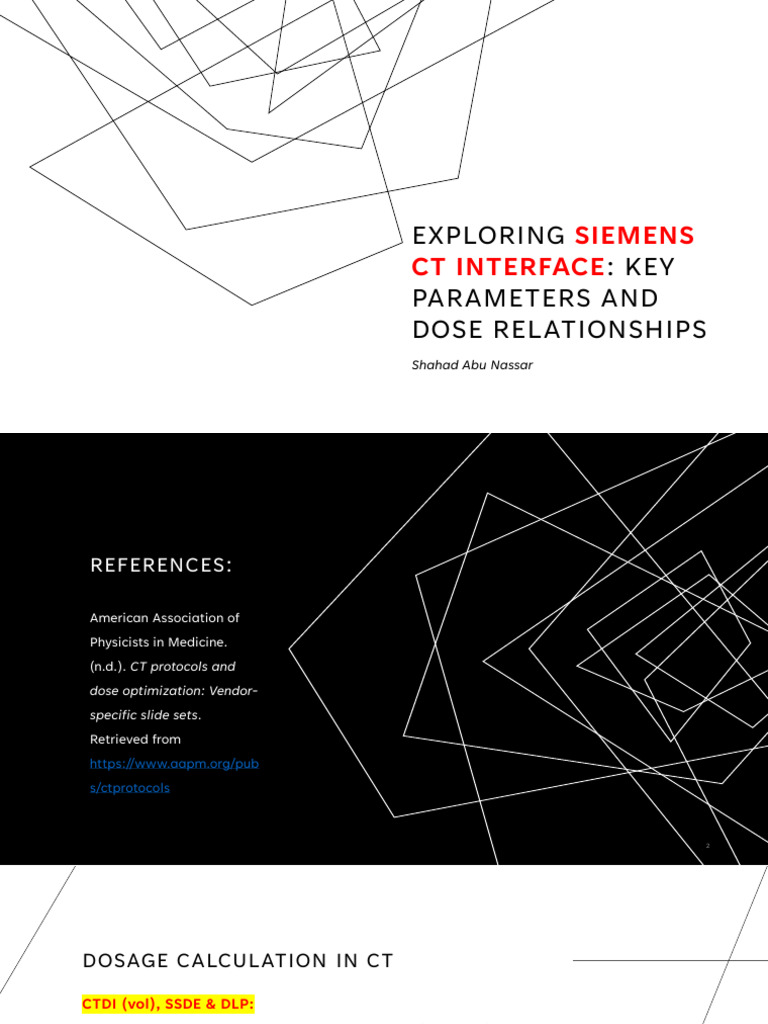 Siemens CT Interface: Dose Parameters Explained | PDF | Ct Scan ...