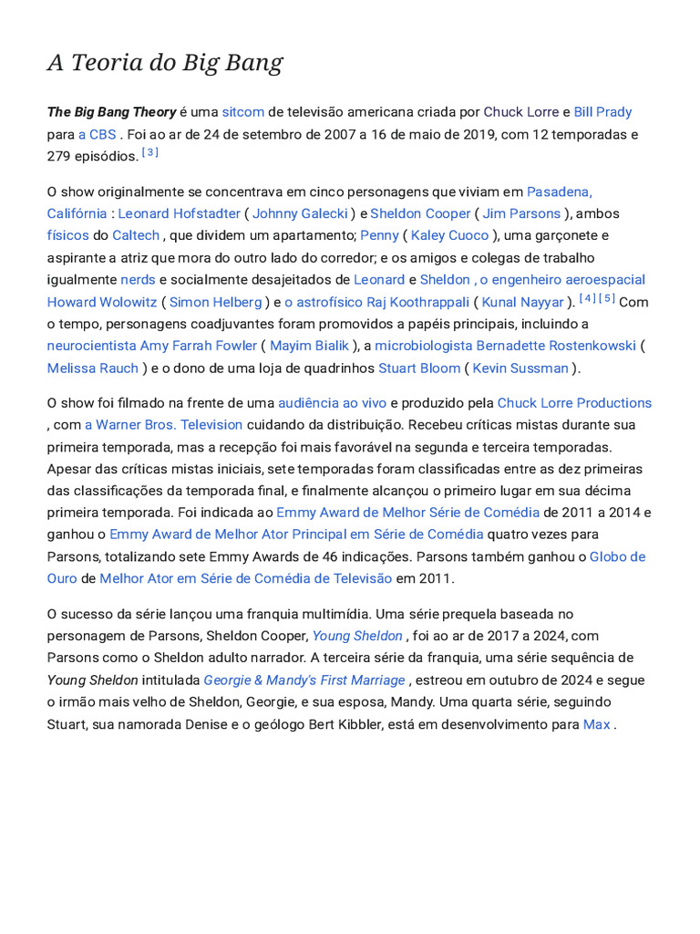 The Big Bang Theory - Wikipedia | PDF