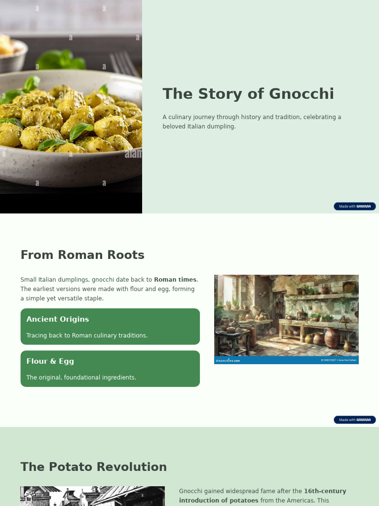 The Story of Gnocchi | PDF | Dumpling | Asian Cuisine