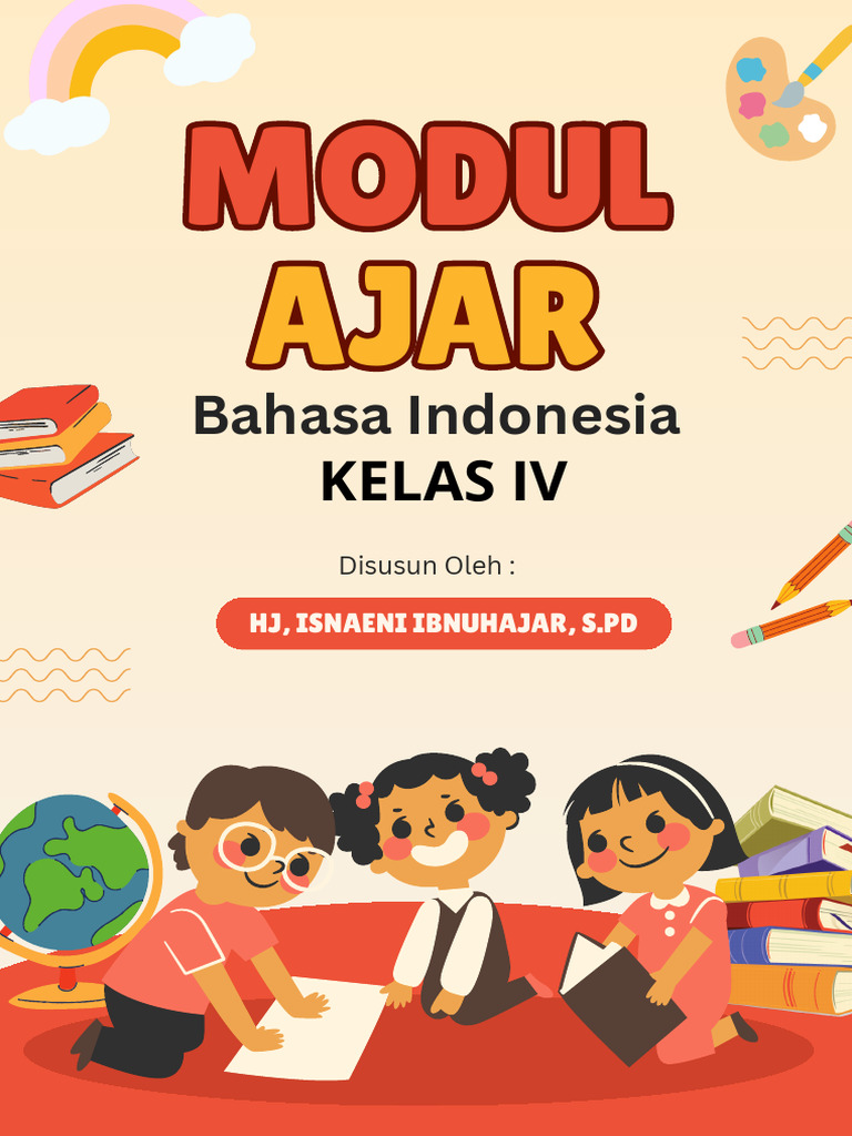 Kuning Oranye Ilustratif Lucu Sampul Modul Ajar Dokumen A4 | PDF