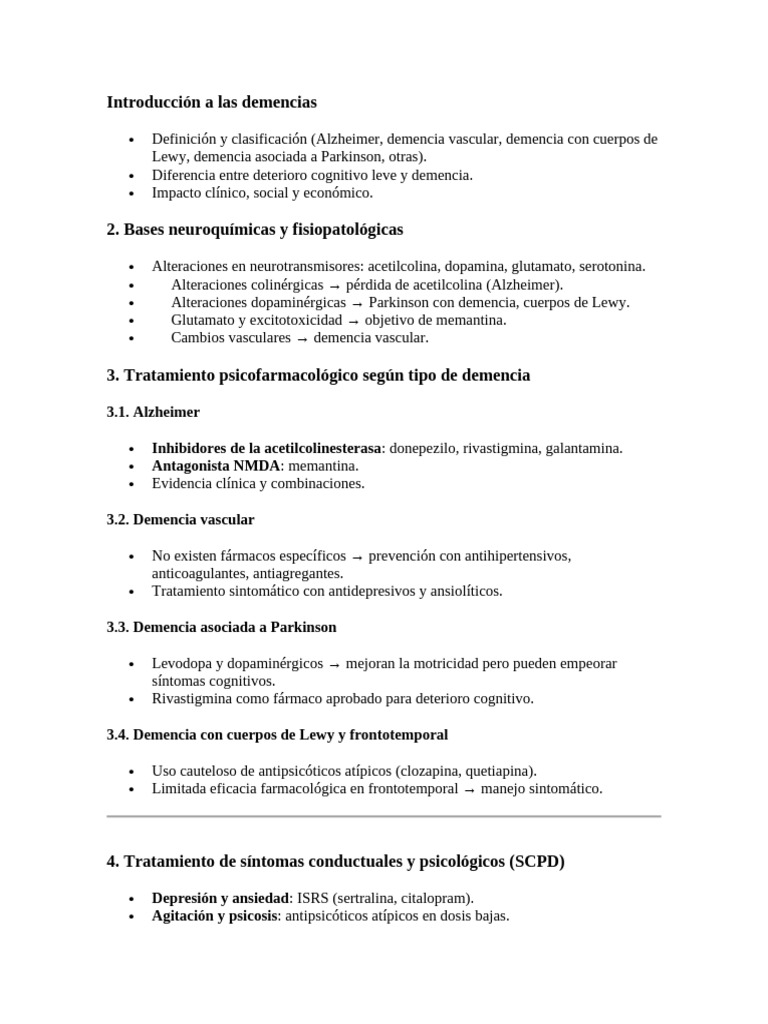 Sub Temas de Expo-Hnery II | PDF | Demencia | Enfermedad de Parkinson