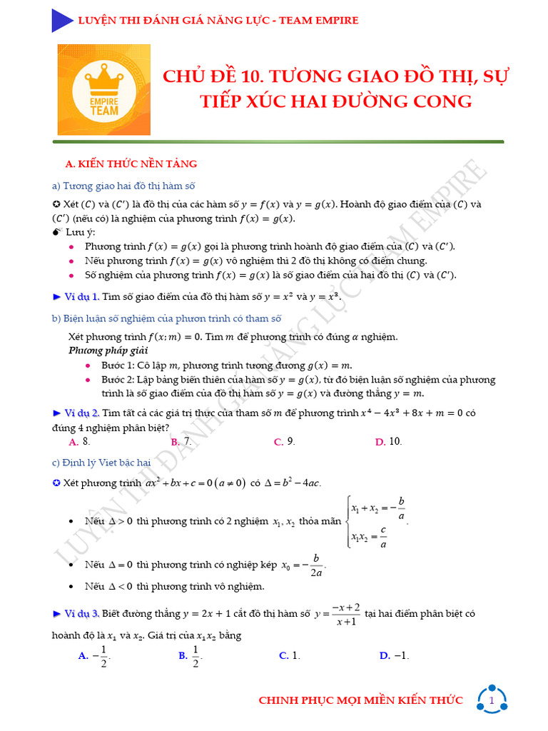 Handout CH 10. T NG Giao TH S Ti P X C Hai NG Cong 1757649573128177865710 | PDF