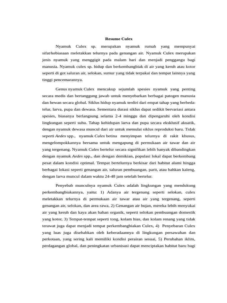 Resume Culex | PDF