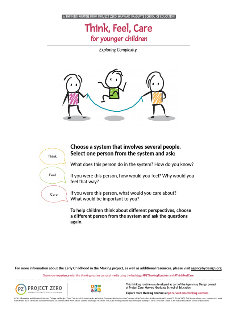 Think, Feel, Care Thinking Routine | PDF | Creative Commons | Learning