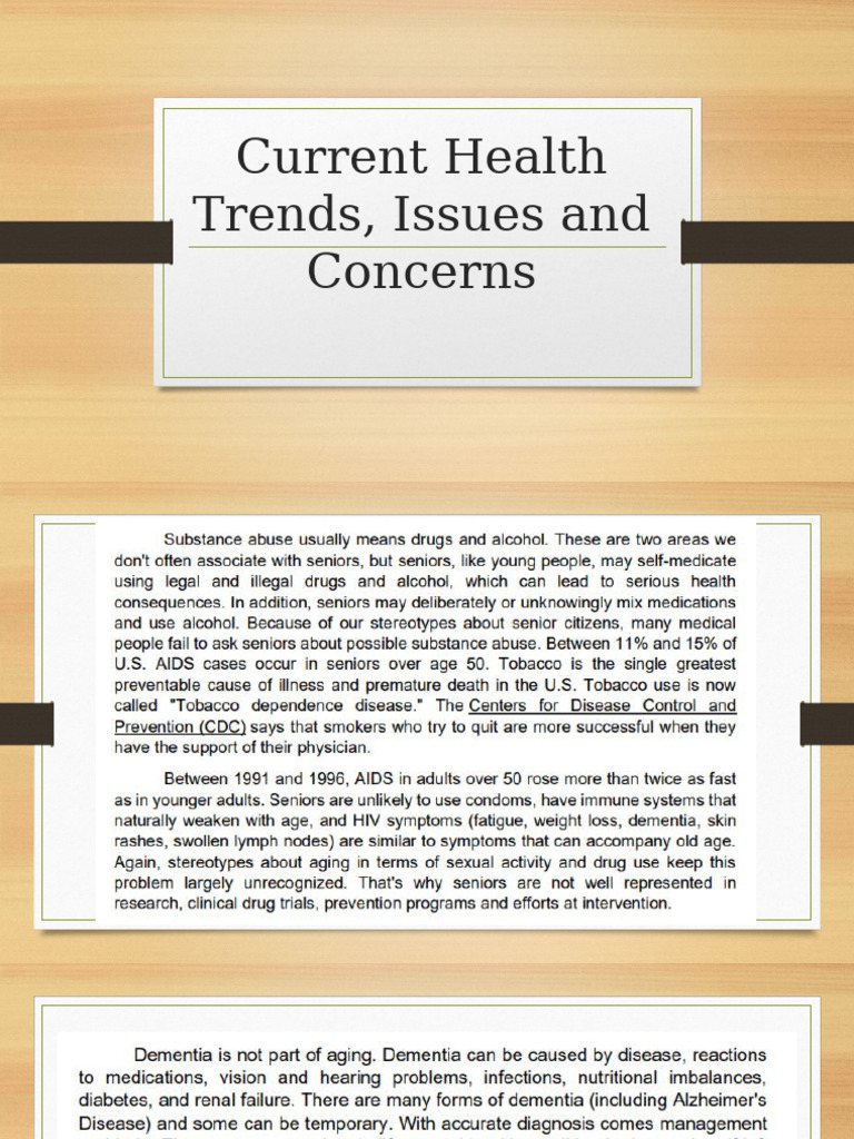 Current Health Trends Issues and Concerns | PDF