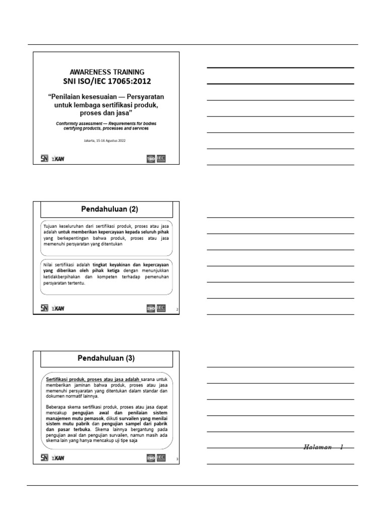 Panduan SNI ISO/IEC 17065:2012 | PDF