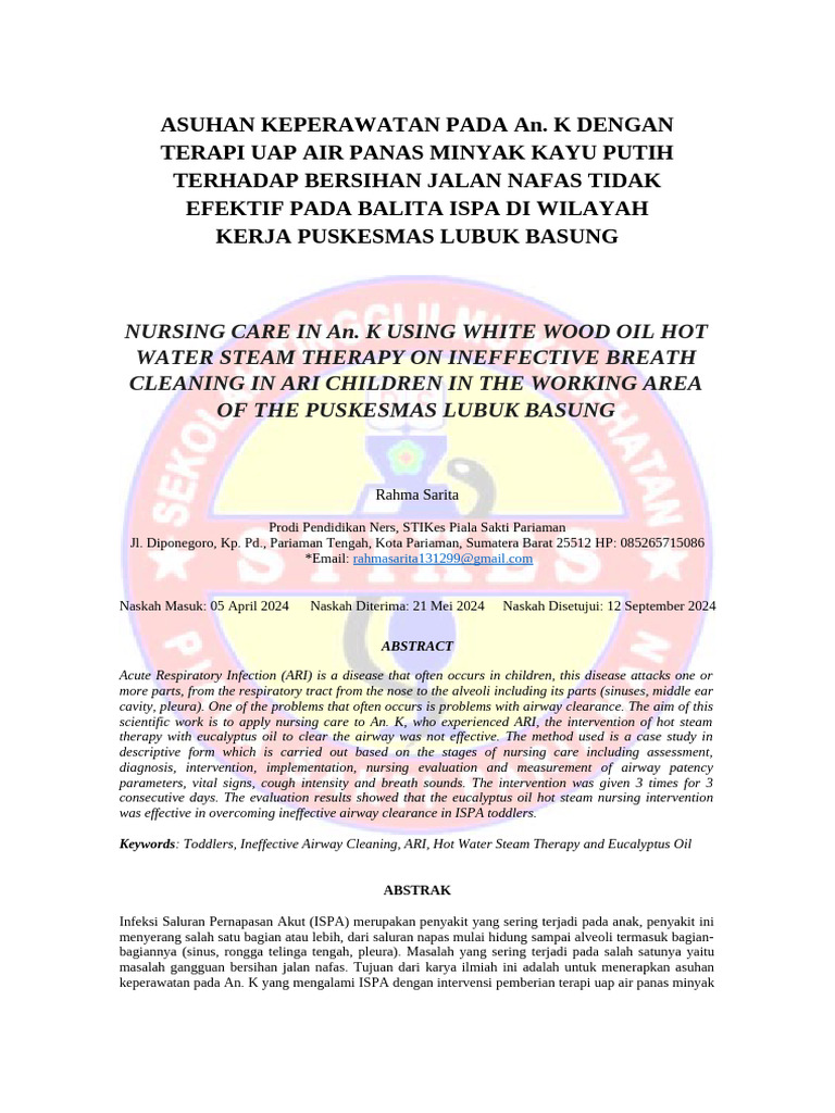 Rahma Sarita, S. Kep, Prodi Pendidikan Ners | PDF