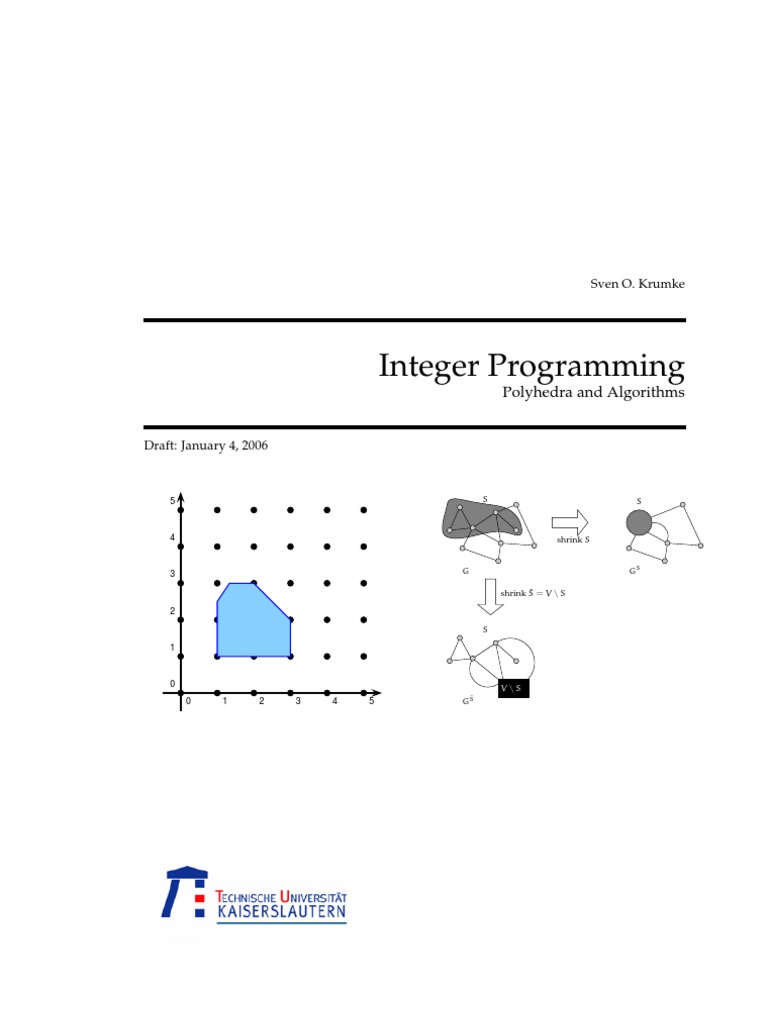 Integer Programming - Sven O. Krumke | PDF | Linear Programming ...