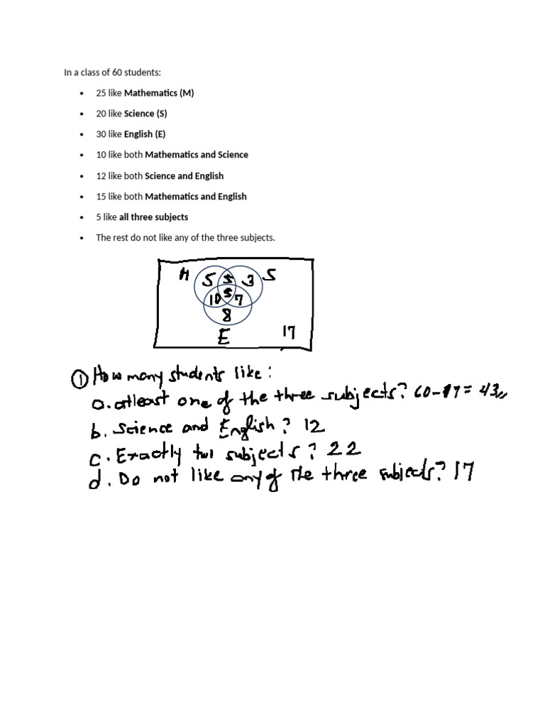 In A Class of 60 Students | PDF