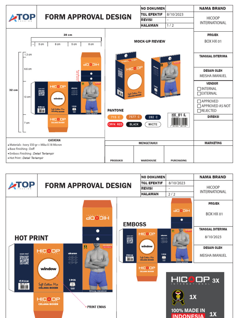 Worksheet Design Box Packaging HX 01 | PDF | Color | Visual Perception