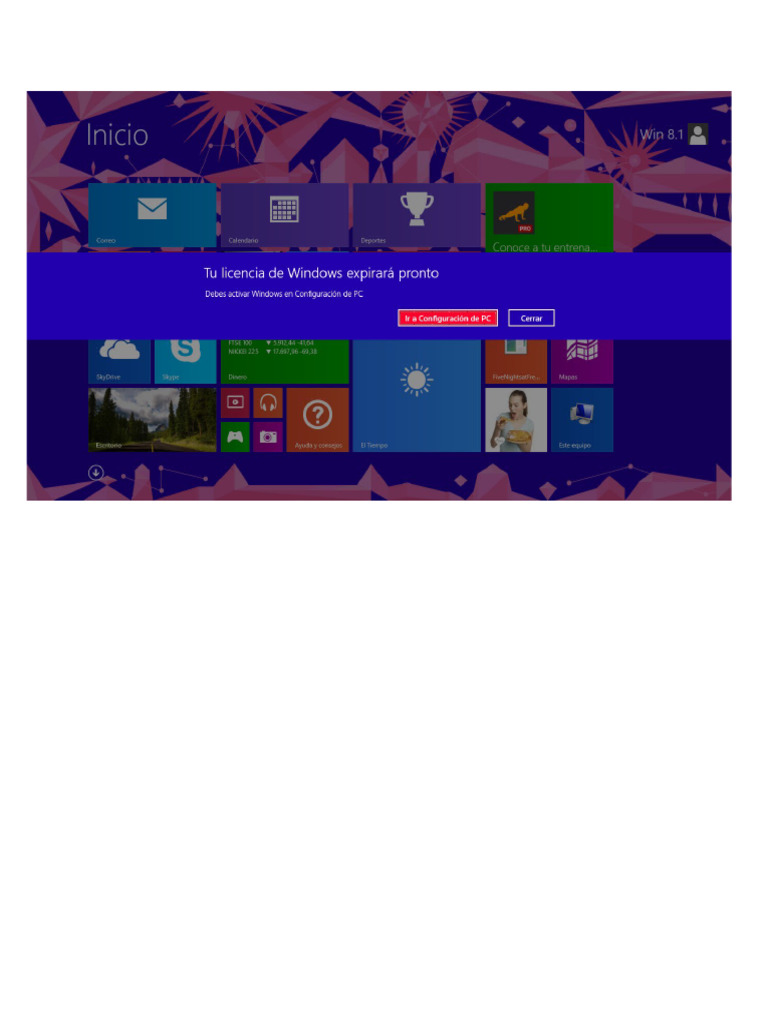 Pantallazo de Informacion de Windows para Activar Licencia | PDF