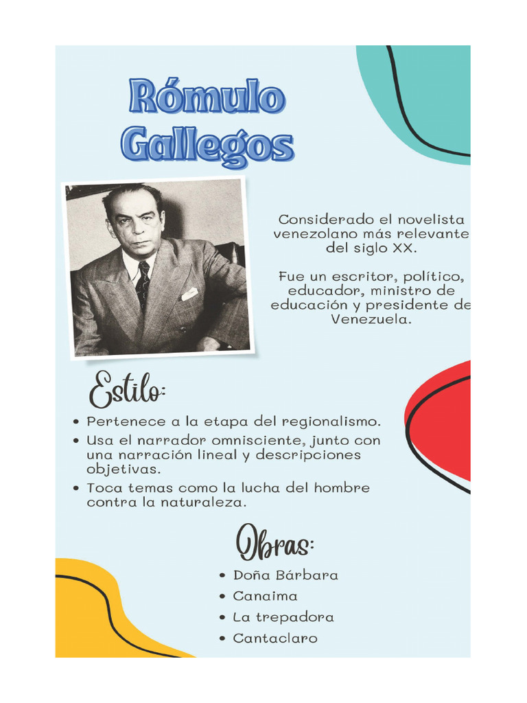 Infografia Romulo Gallegos | PDF