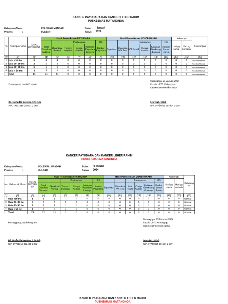 Lap Kanker PKM Matangnga 2024 | PDF