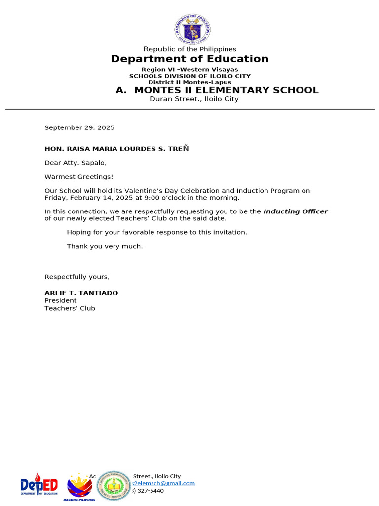 Letter - Teachers Day | PDF