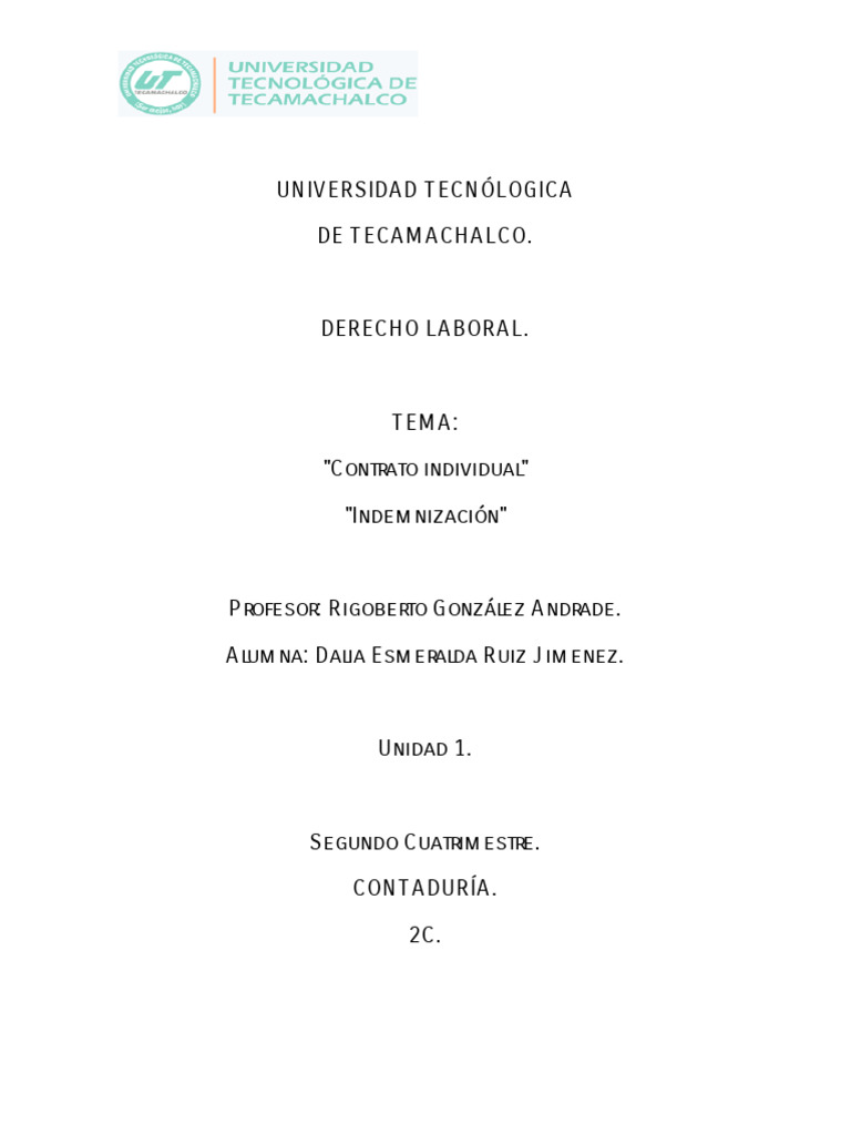 Contrato, Dalia Ruiz. | PDF