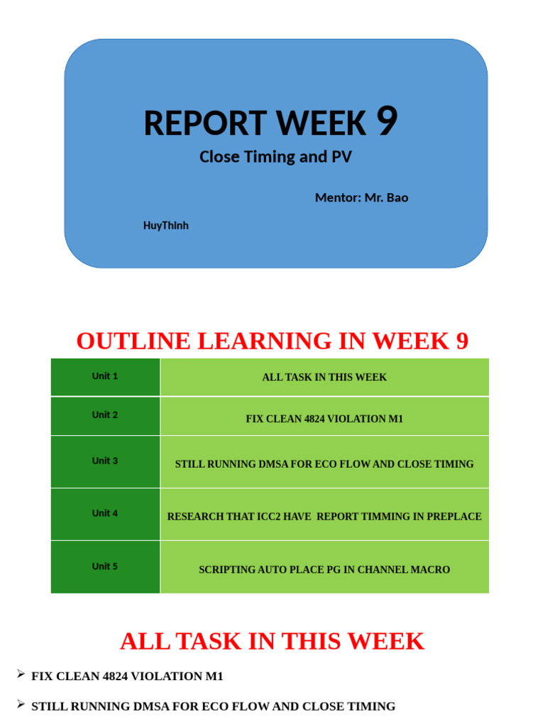 Weekly Report Week9 Training Junior | PDF | Digital Technology ...
