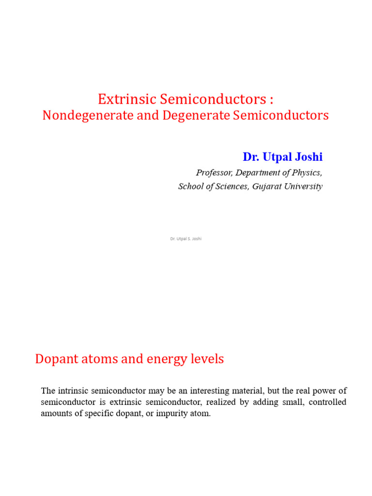 Extrinsic Semiconductor Diagrams Explained | PDF | Doping ...