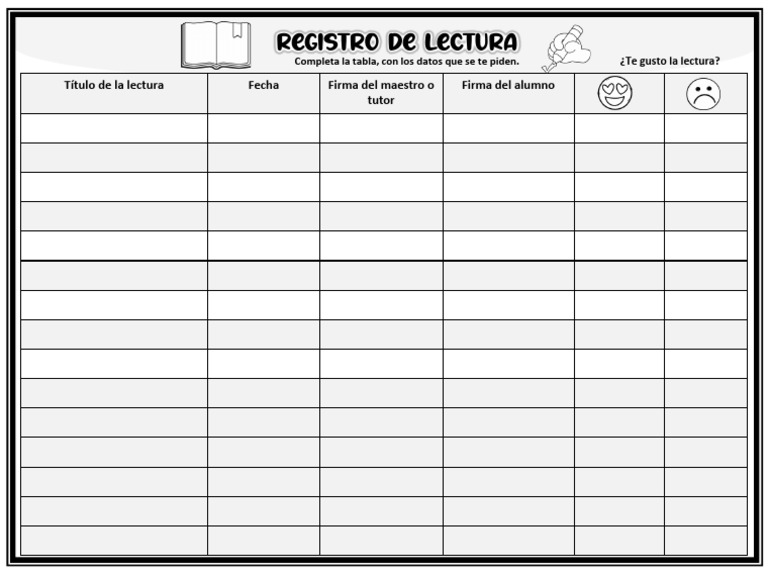 Registro Lectura | PDF