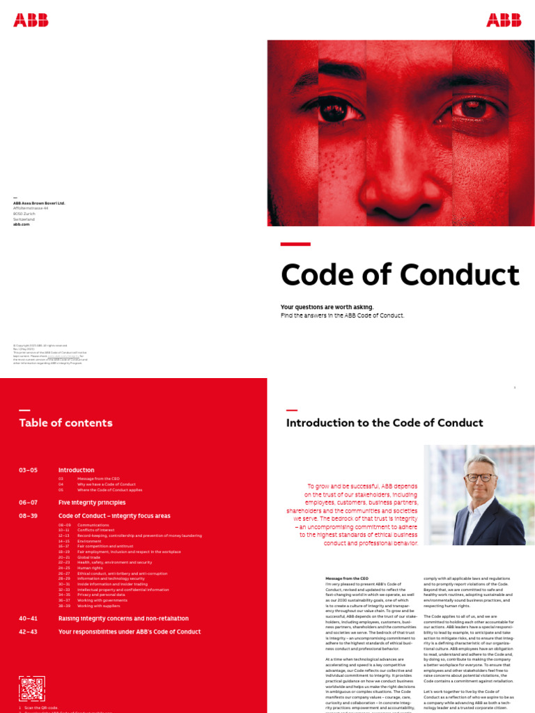 ABB Code of Conduct A4 CO EN 20230502 JB | PDF | Harassment | Conflict ...