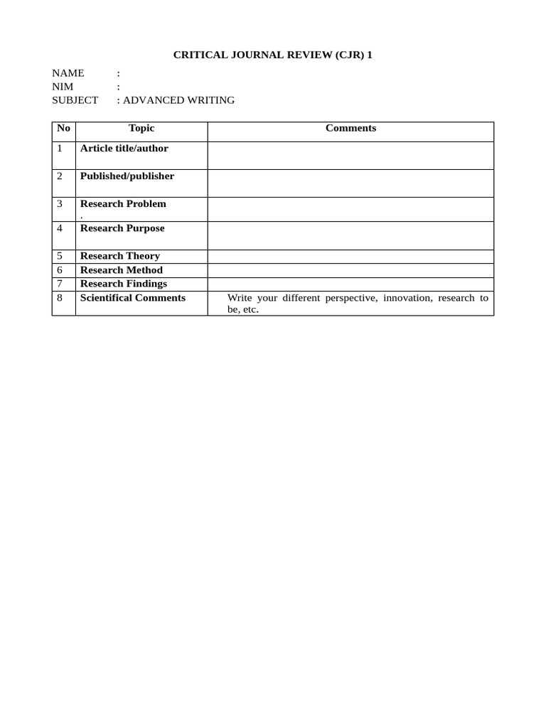 Cjr Format Pdf