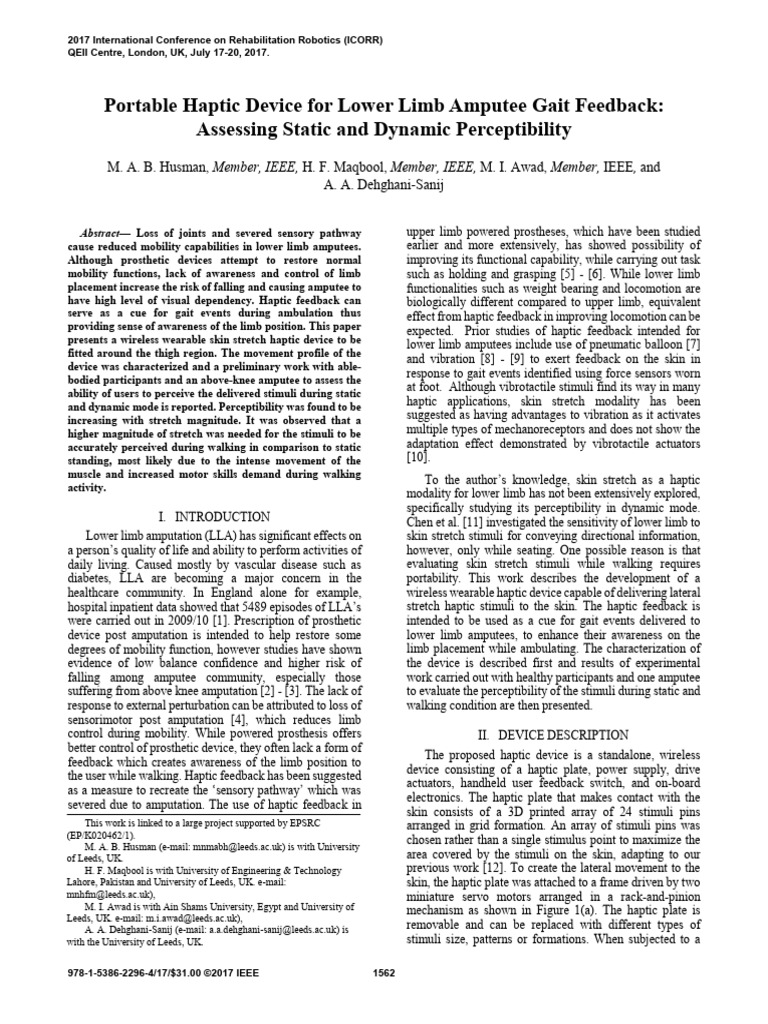 Icorr 2017 | PDF | Prosthesis | Amputation