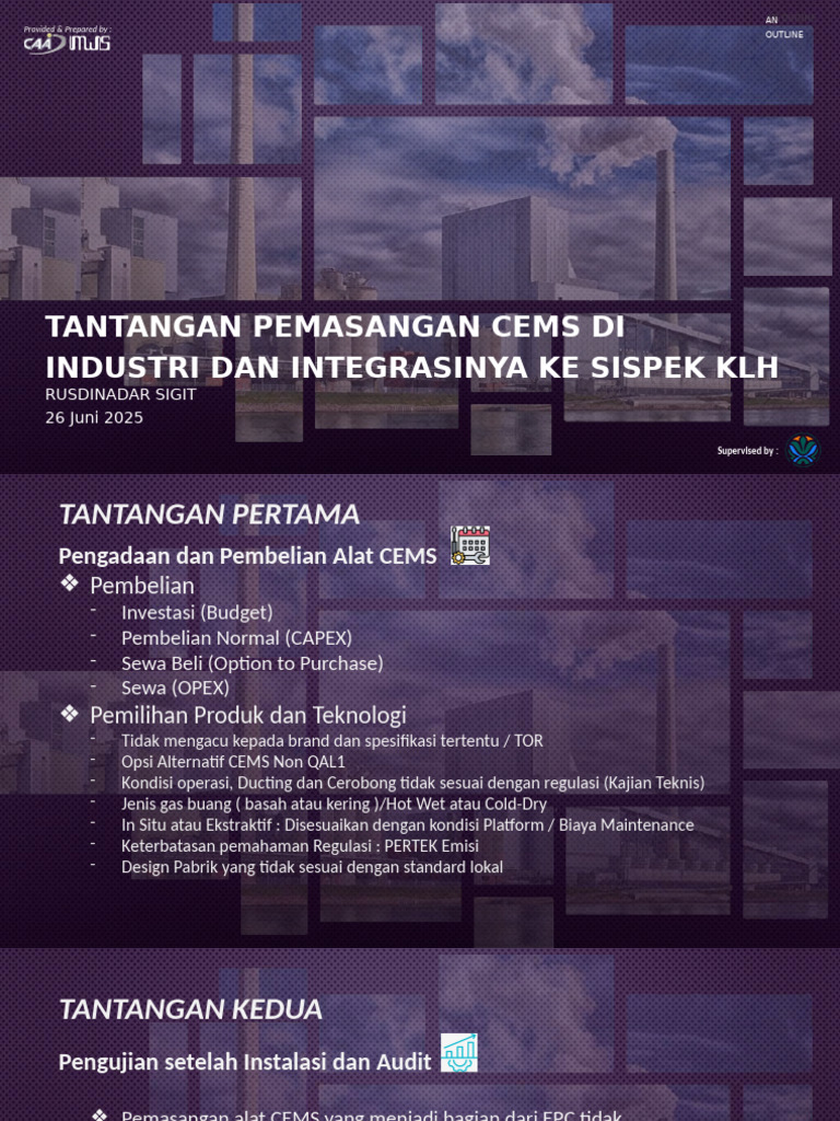 Tantangan Pemasangan Cems Di Industri Dan Integrasinya Ke Sispek KLH | PDF