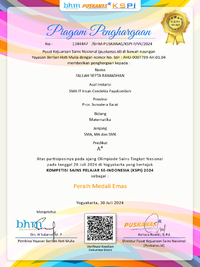 Piag_Matematika - KSPI 2024 | PDF