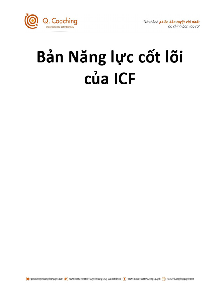 Bản Năng Lực Cốt Lõi Của ICF | PDF