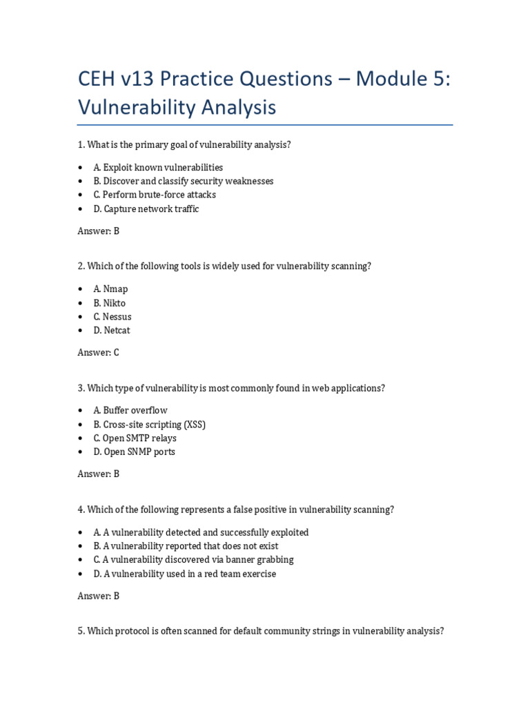 CEH Module5 Vulnerability Analysis | PDF | Cybercrime | Information Technology Management