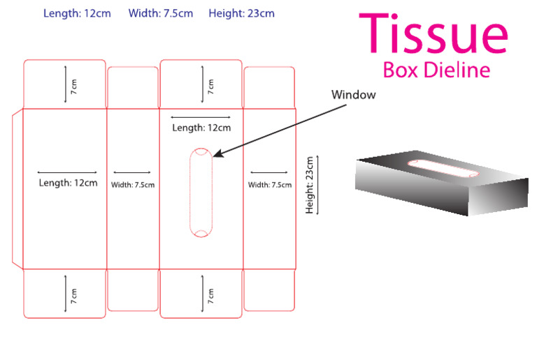Tissue Box Dieline | PDF