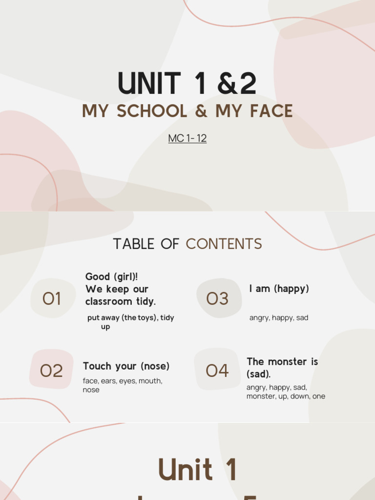 Mc1 - 12 - Unit 1 - Lesson 5 To Unit 2 - Lesson 2 | PDF