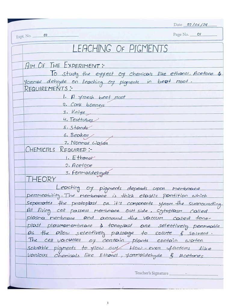 Class 12 (Botany) Practical by Sonu D. | PDF