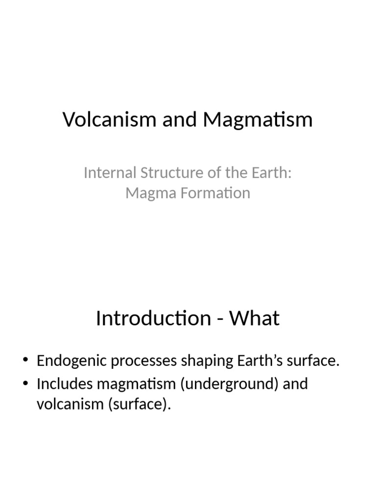 Volcanism and Magmatism Full | PDF | Magma | Volcano
