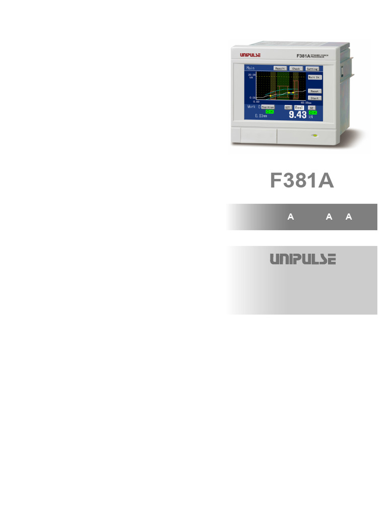 F381A Op Man Rev 3.10 | PDF | Electrical Connector | Power Supply
