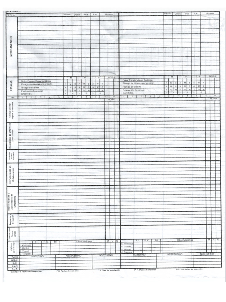 Hoja de Enfermeria Imss | PDF