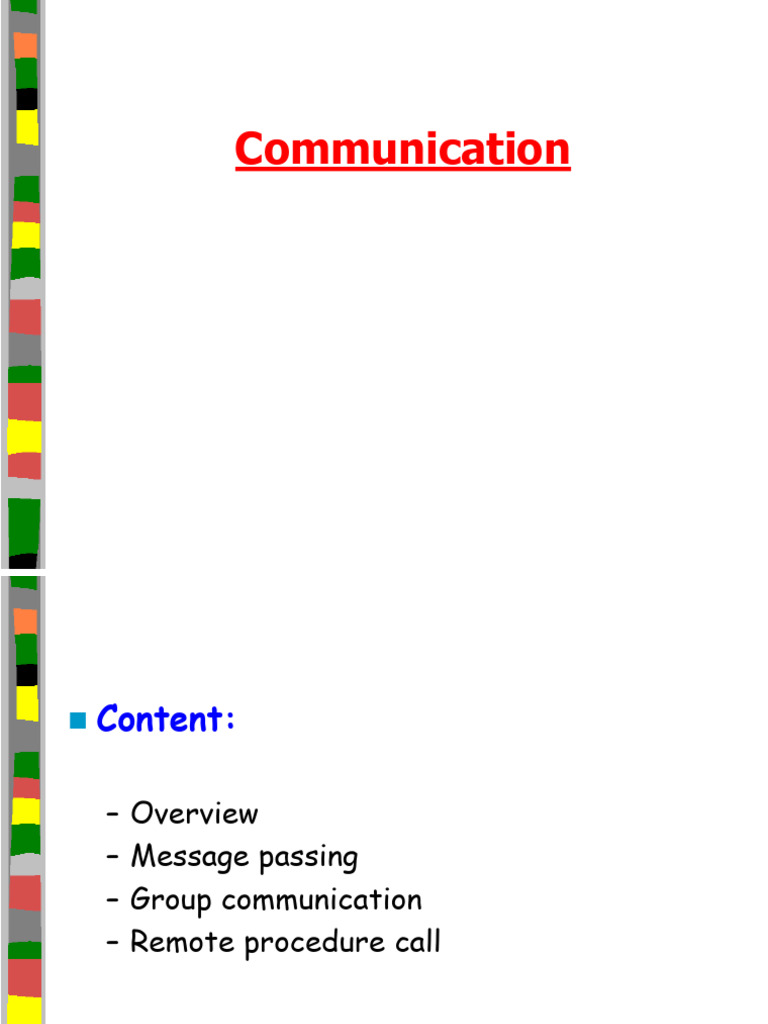 LECTURE 3,4 &5communication | PDF | Message Passing | Communication