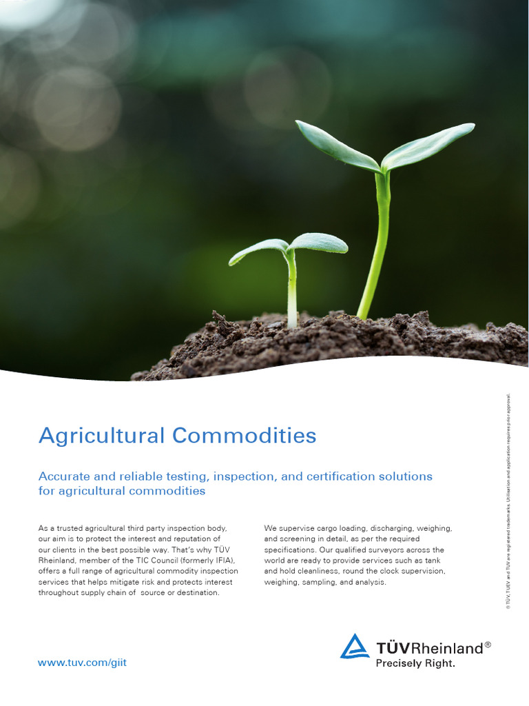 Agricultural Commodity Inspection Services | PDF