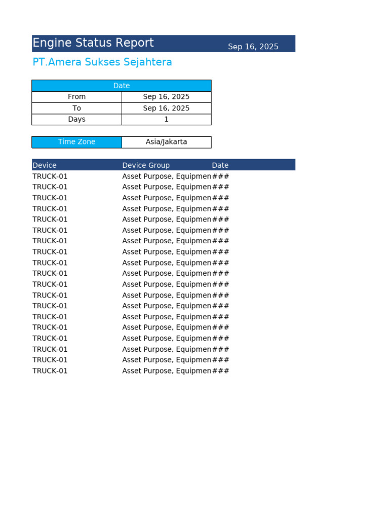 Truck Engine Status Report 2025 | PDF | Electronics | Vehicles