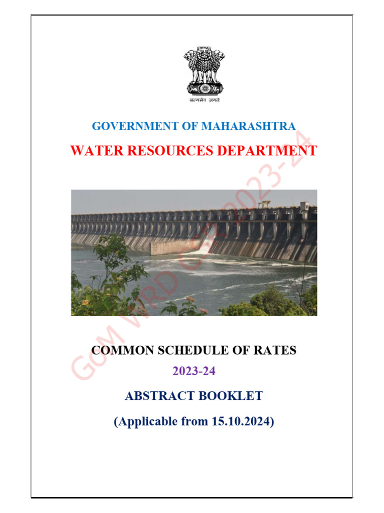 GoM WRD Common Rates 2023-24 | PDF | Masonry | Pipe (Fluid Conveyance)