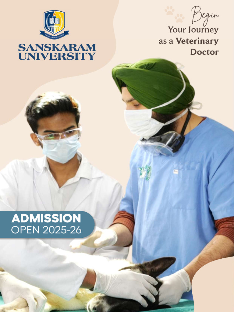 Veterinary Admission 2025-26 at Sanskaram | PDF | Veterinary Medicine ...