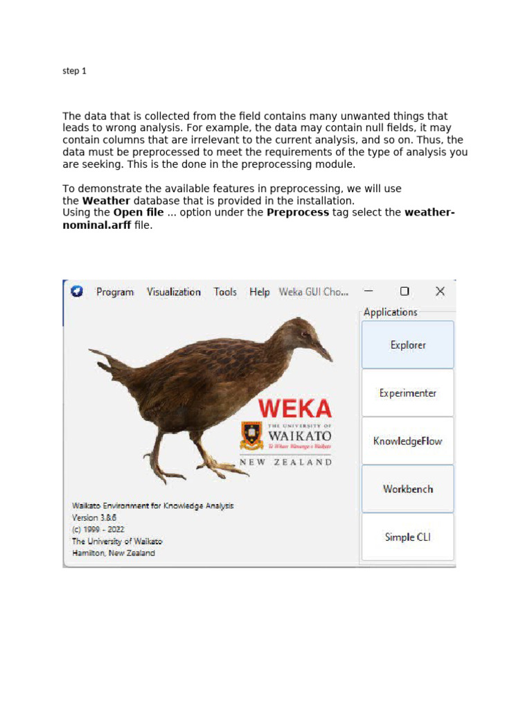 Weka Preprocess | PDF