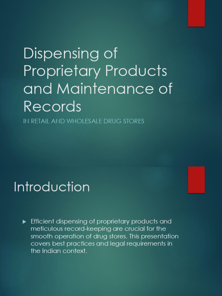 Drug Store Record-Keeping Practices | PDF