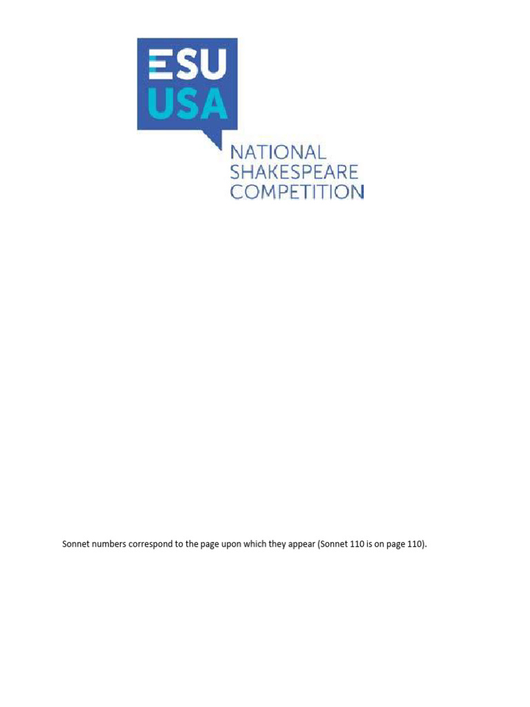 Sonnet Selection Packet Overview | PDF