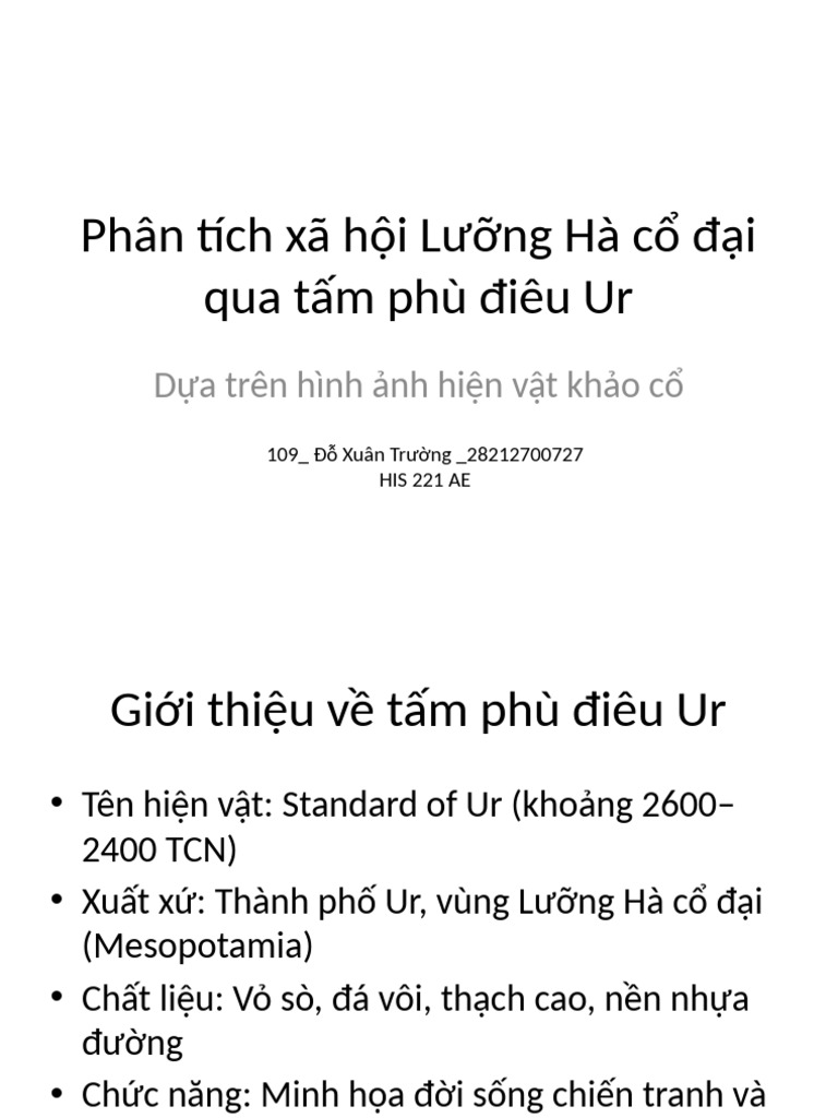 Phan Tich Ur Luong Ha | PDF