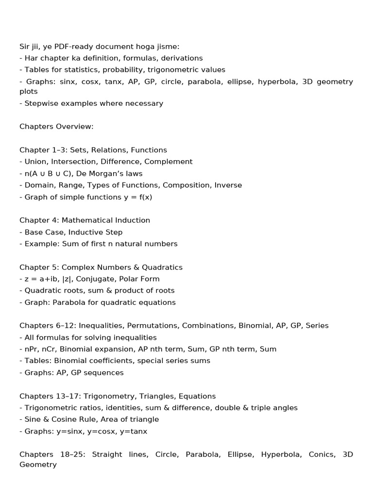 RS Aggarwal Class11 Complete Formulas | PDF