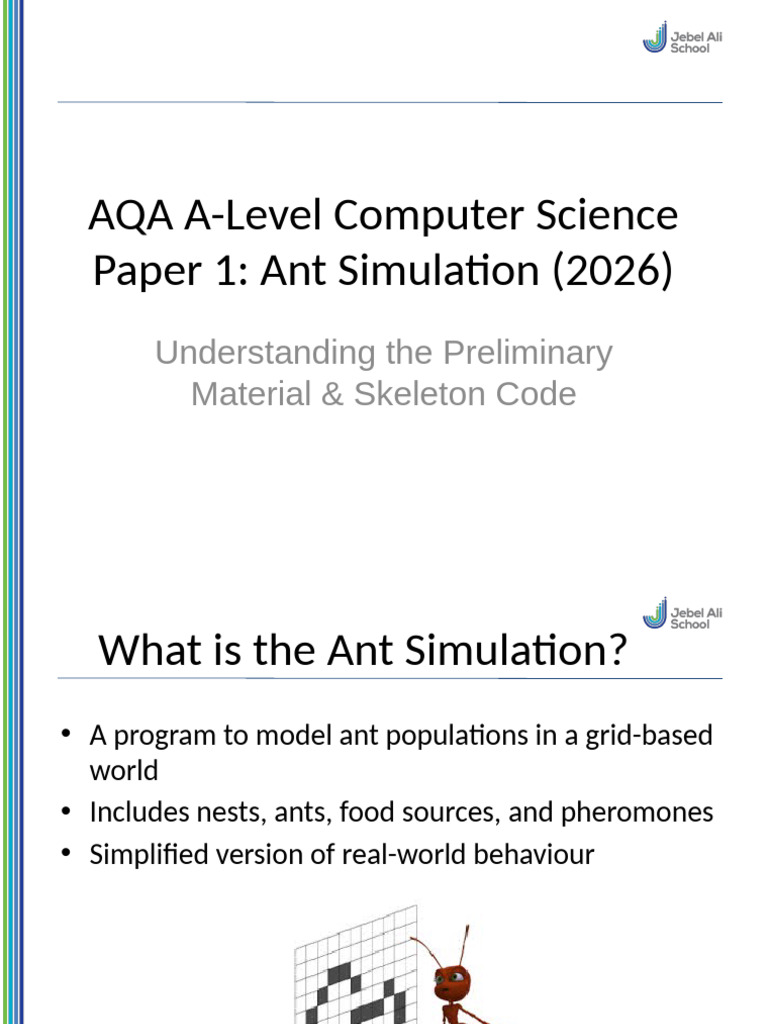 Ant Simulation Skeleton Overview | PDF