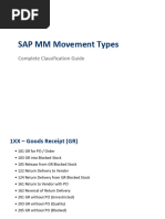 Key SAP Movement Types Explained | PDF | Debits And Credits | Inventory