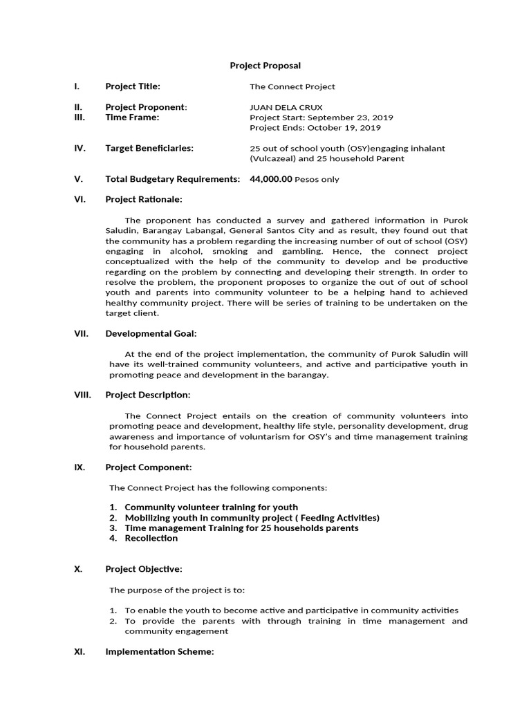 Project Proposal Sample | PDF