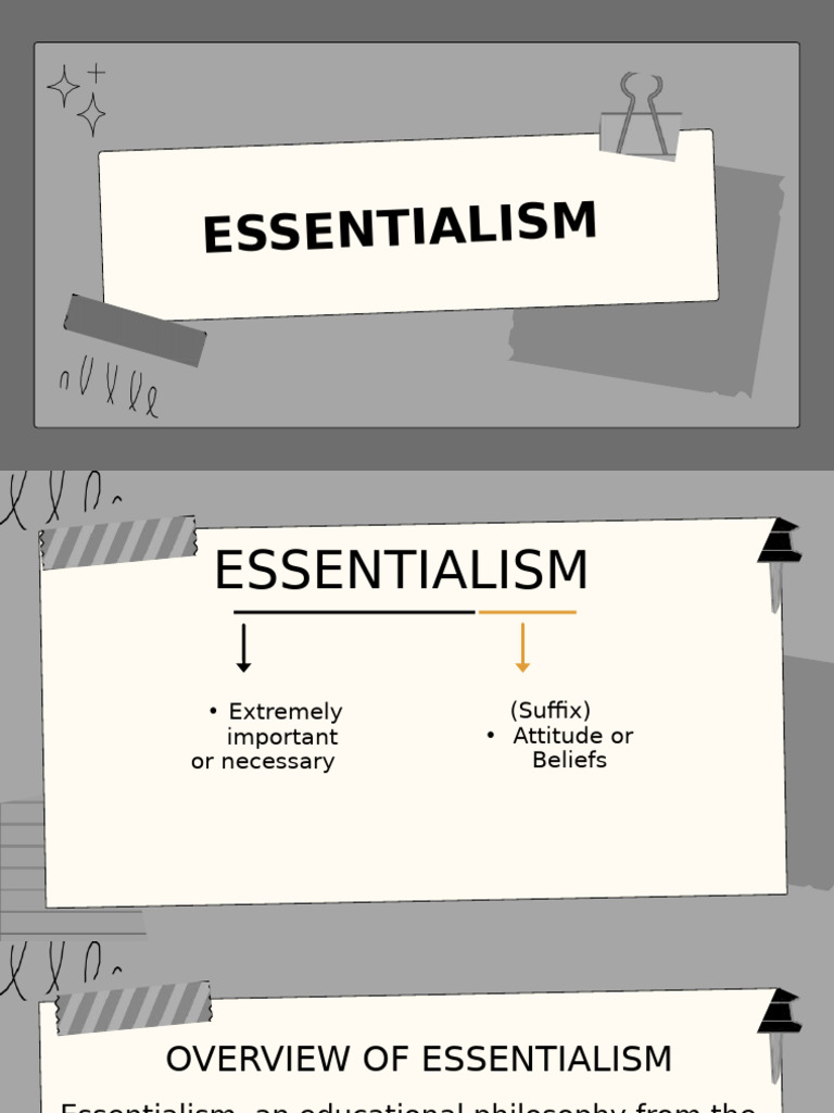 Understanding Essentialism in Education | PDF | Essentialism | Intelligence