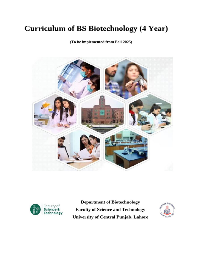 BS Biotechnology Curriculum BH 9 July v2.1 | PDF | Microsoft Excel ...